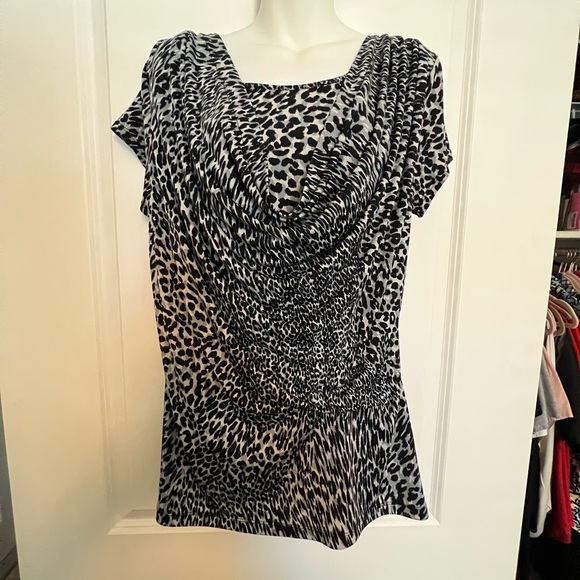 Tops | Leopard Print Banana Republic Cowell Neck | Poshmark